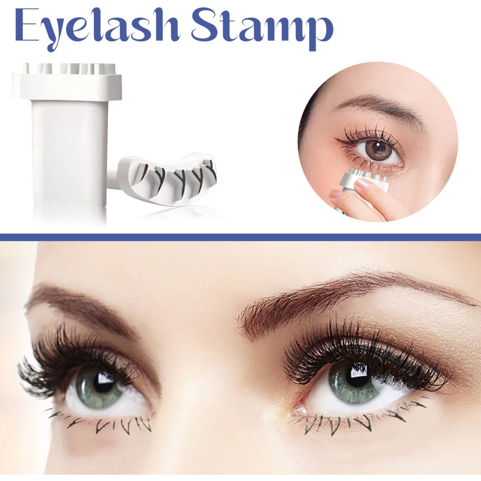 Clear Out Stock! Awwp White 1X Eyelash Stamp Reusable Bottom Eyelashes ...